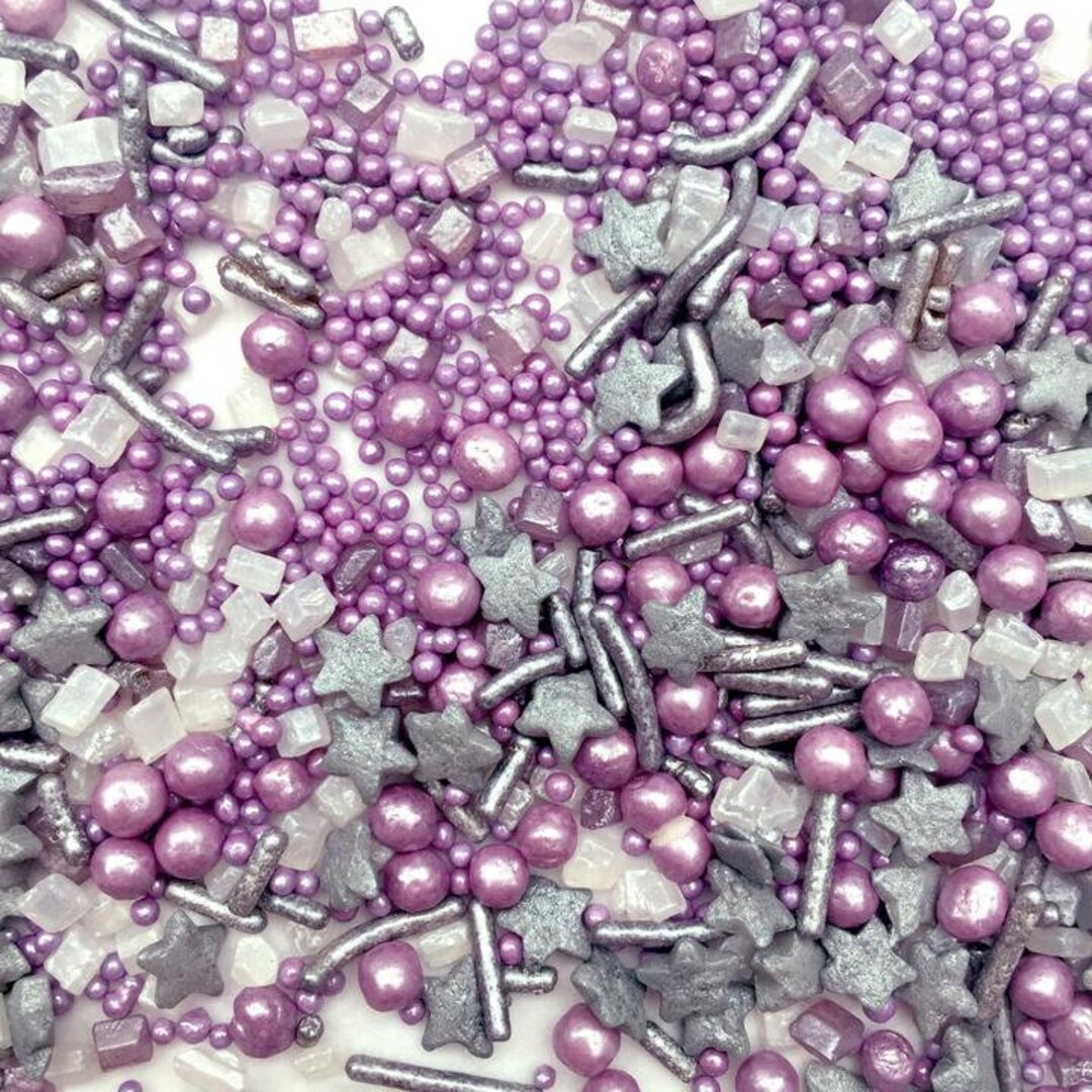 Silver Purple Sprinkles Mix pour garnir les bombes de bain Végétalien ...