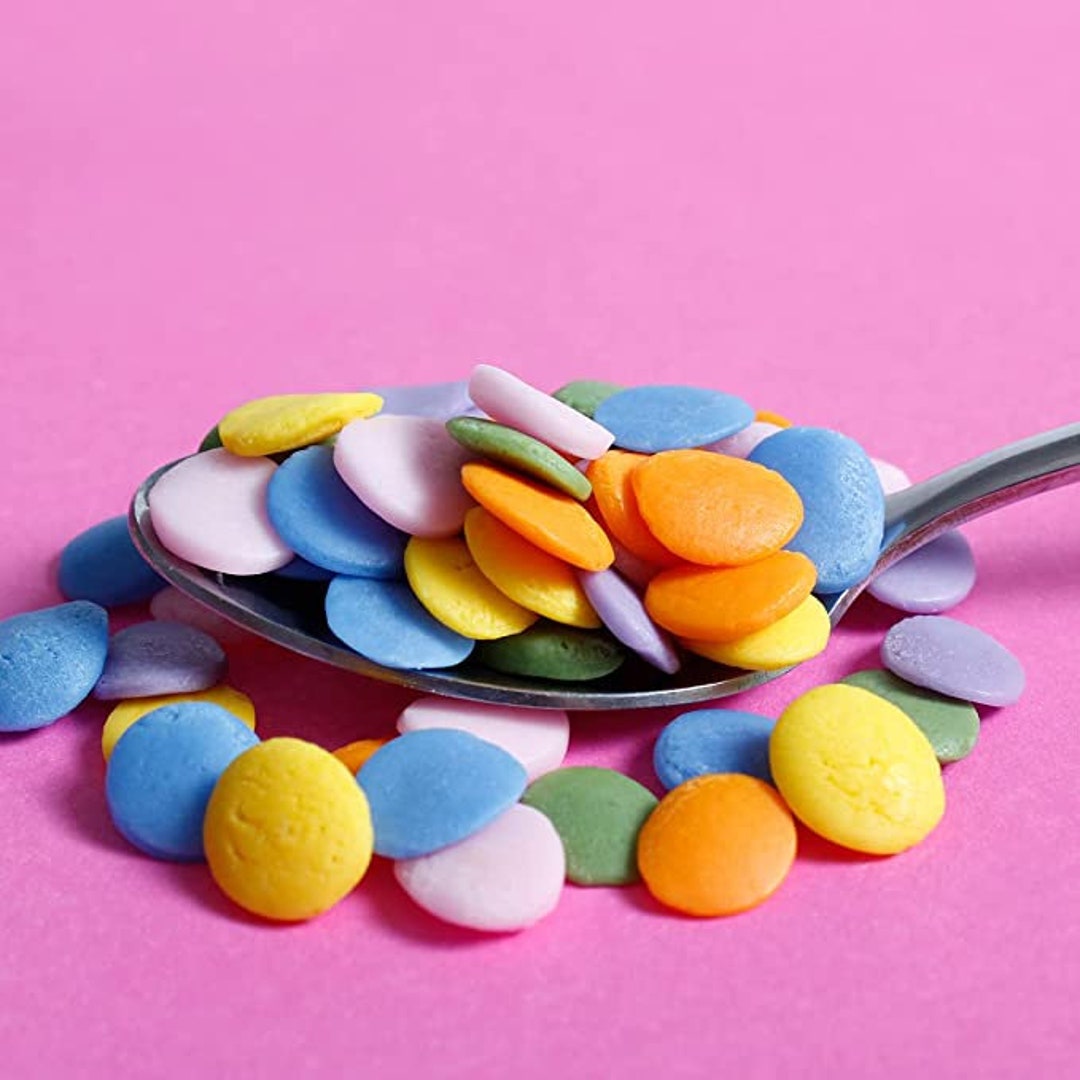 Jumbo Rainbow Sequin Round Circle Shaped Sprinkles for Topping - Etsy