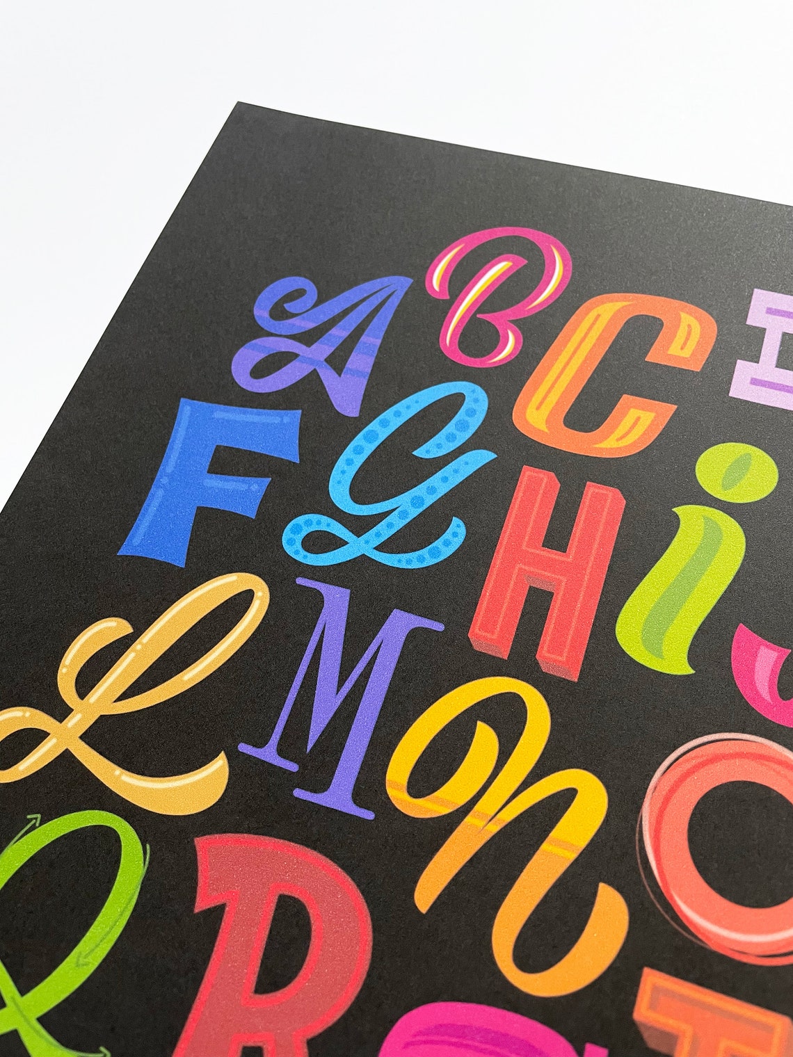 Funky Alphabet Alphabet Poster - Etsy