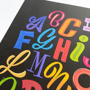 Funky Alphabet | Alphabet | Poster - Etsy