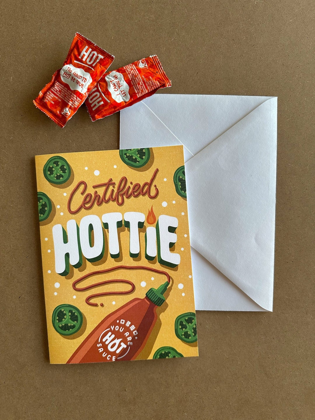 Certified Hottie | Hot & Spicy | Card - Etsy
