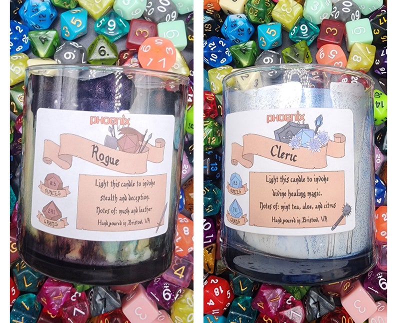 Dnd Class Inspired Scented Candles - Etsy