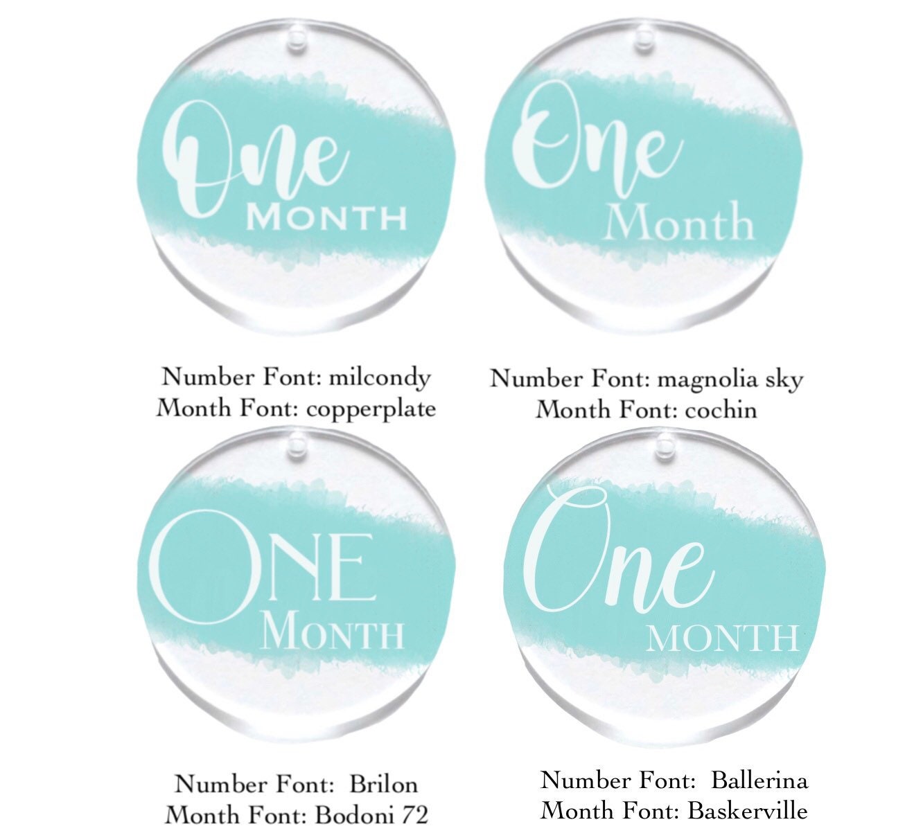 Baby Milestone Acrylic Rounds | Etsy