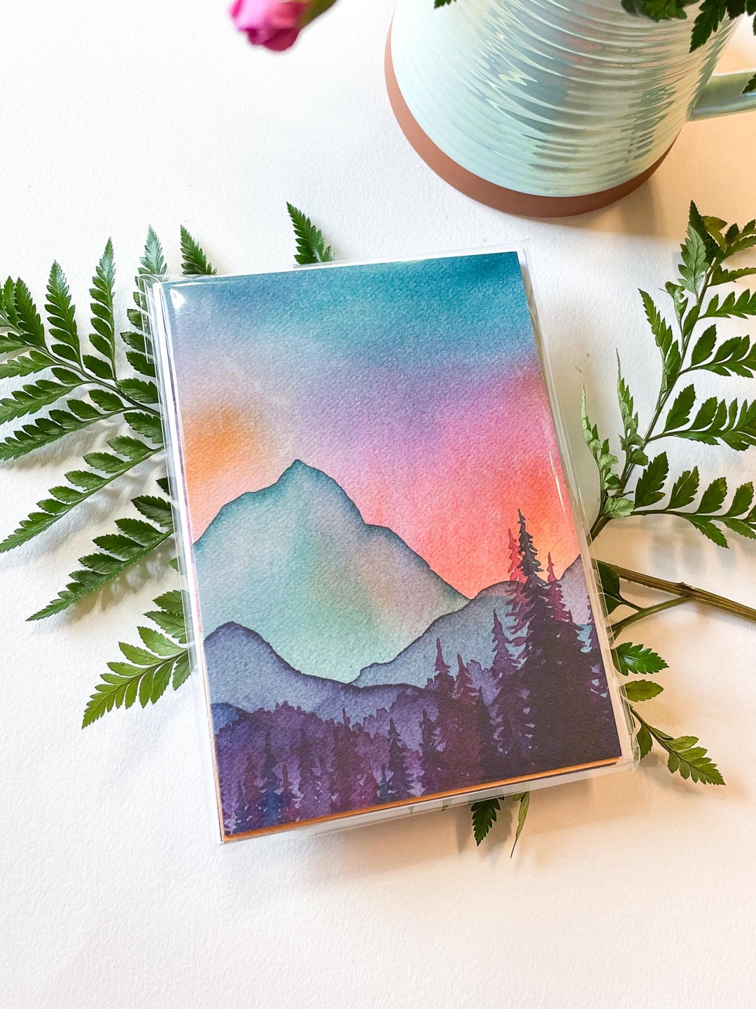 Colorful Mountain Peaks -- Landscape Cards Variety Pack -- A7 Folded ...