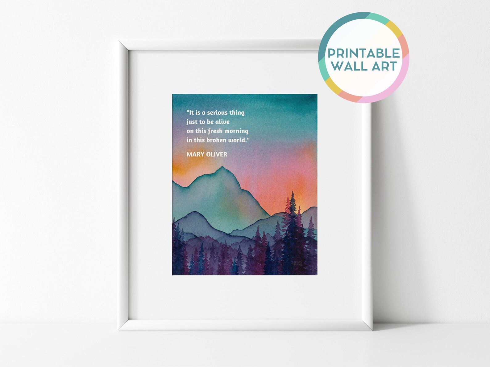 Inspirational Quote Printable Wall Art | Serious Thing to Be Alive ...