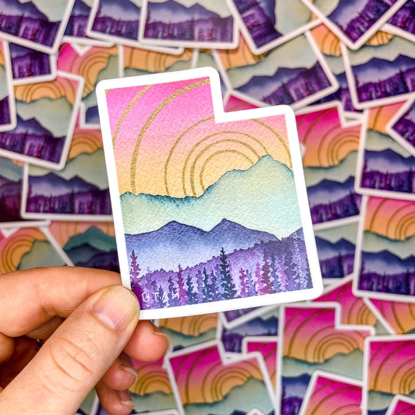 Utah Mountain Stickers - Etsy