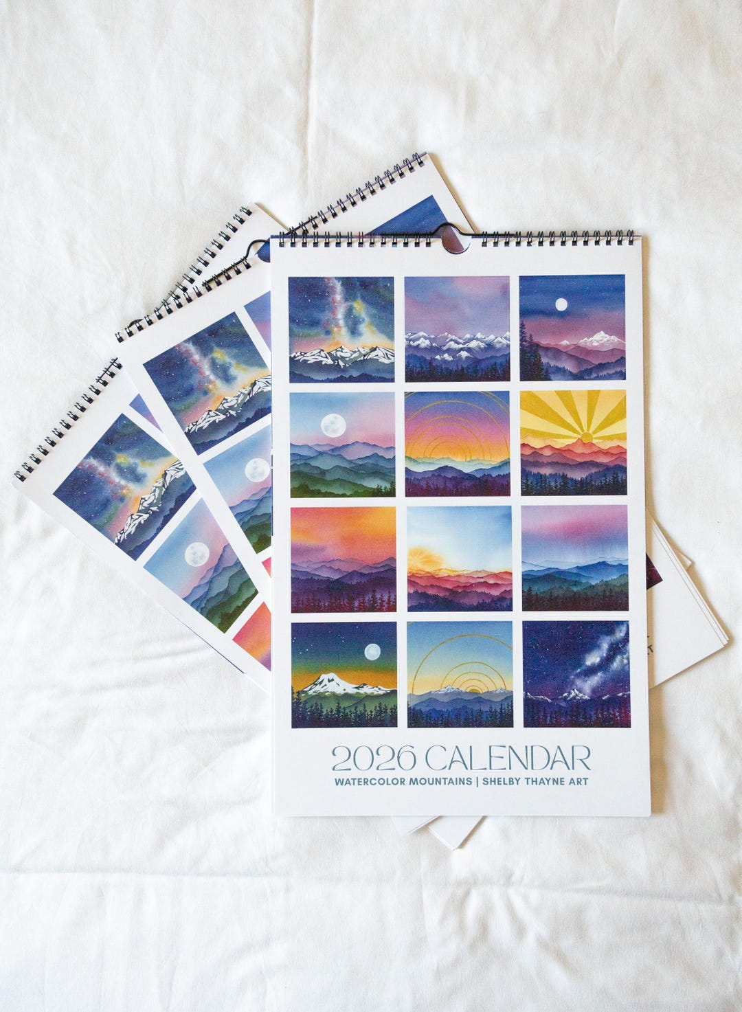 2026 Mountain Calendar | Watercolor Landscape Art, Wall Hanging - Etsy