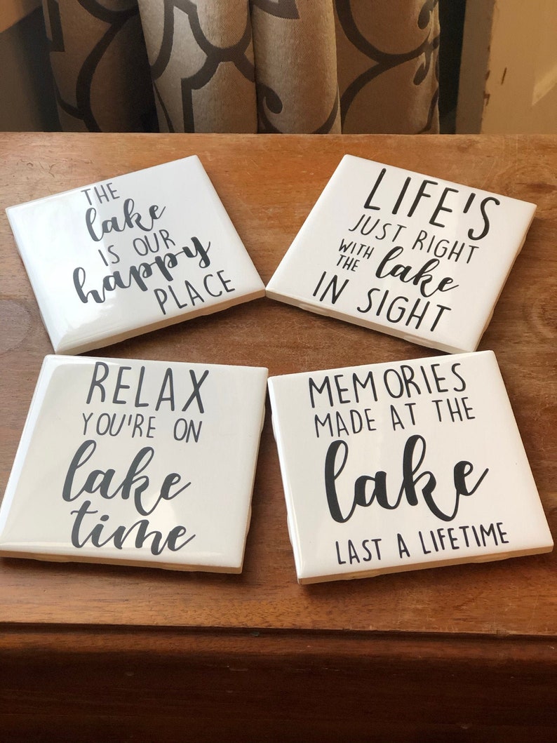 Lake Life Coaster Set - Etsy