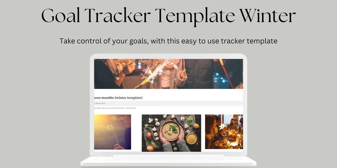 WINTER 3 MONTH Notion Goal Template, Goal Spreadsheet, Notion Template ...