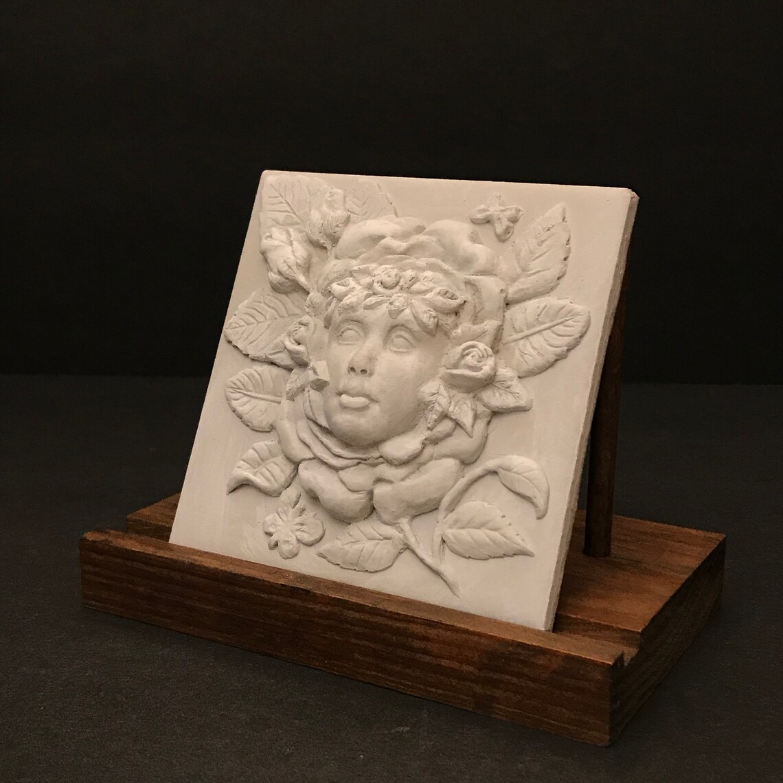Victorian Rose Tile 4.25x 4.25 Tile Concrete - Etsy