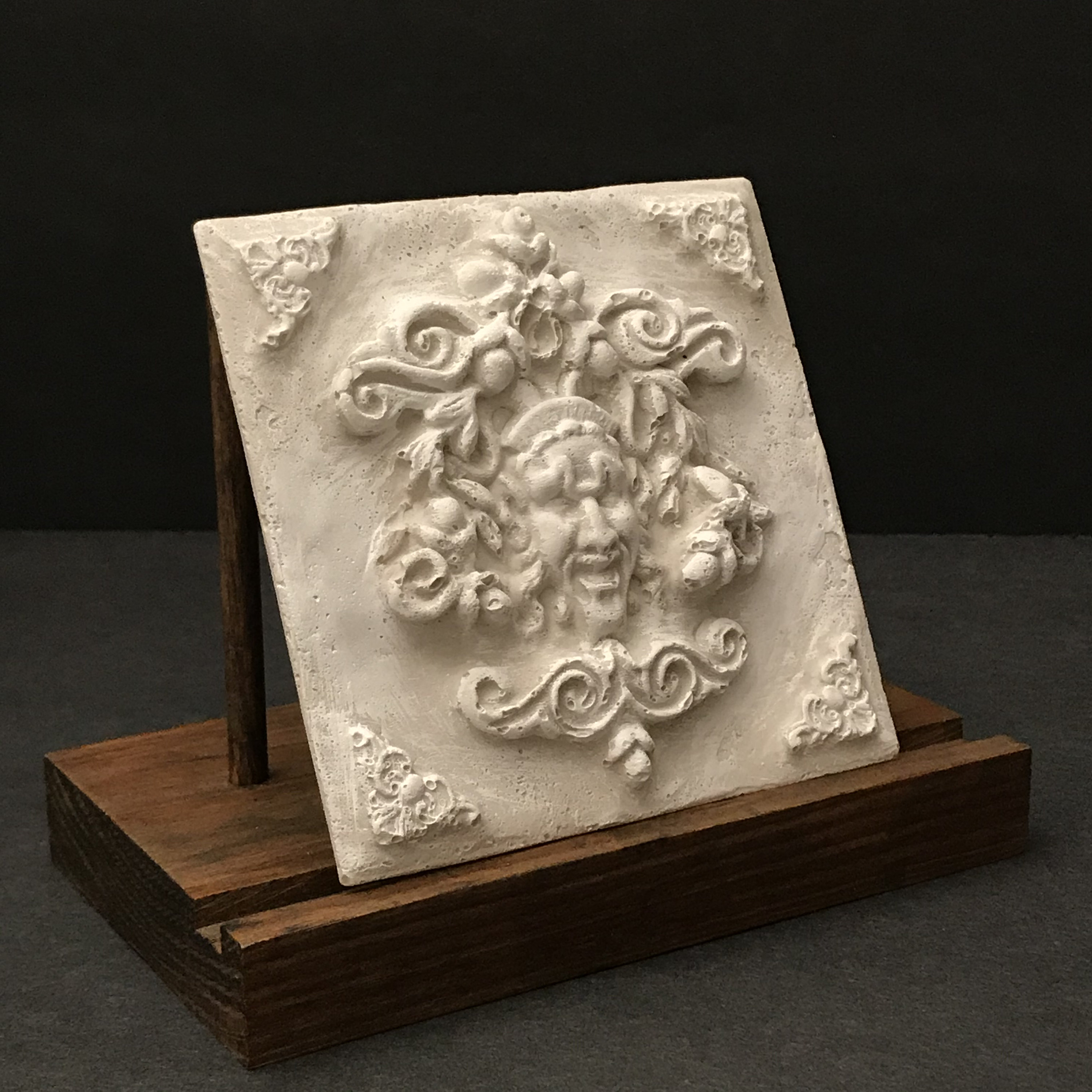 Court Jester Tile, 4.25"x 4.25" Tile, Concrete Tile, Relief Sculpture ...