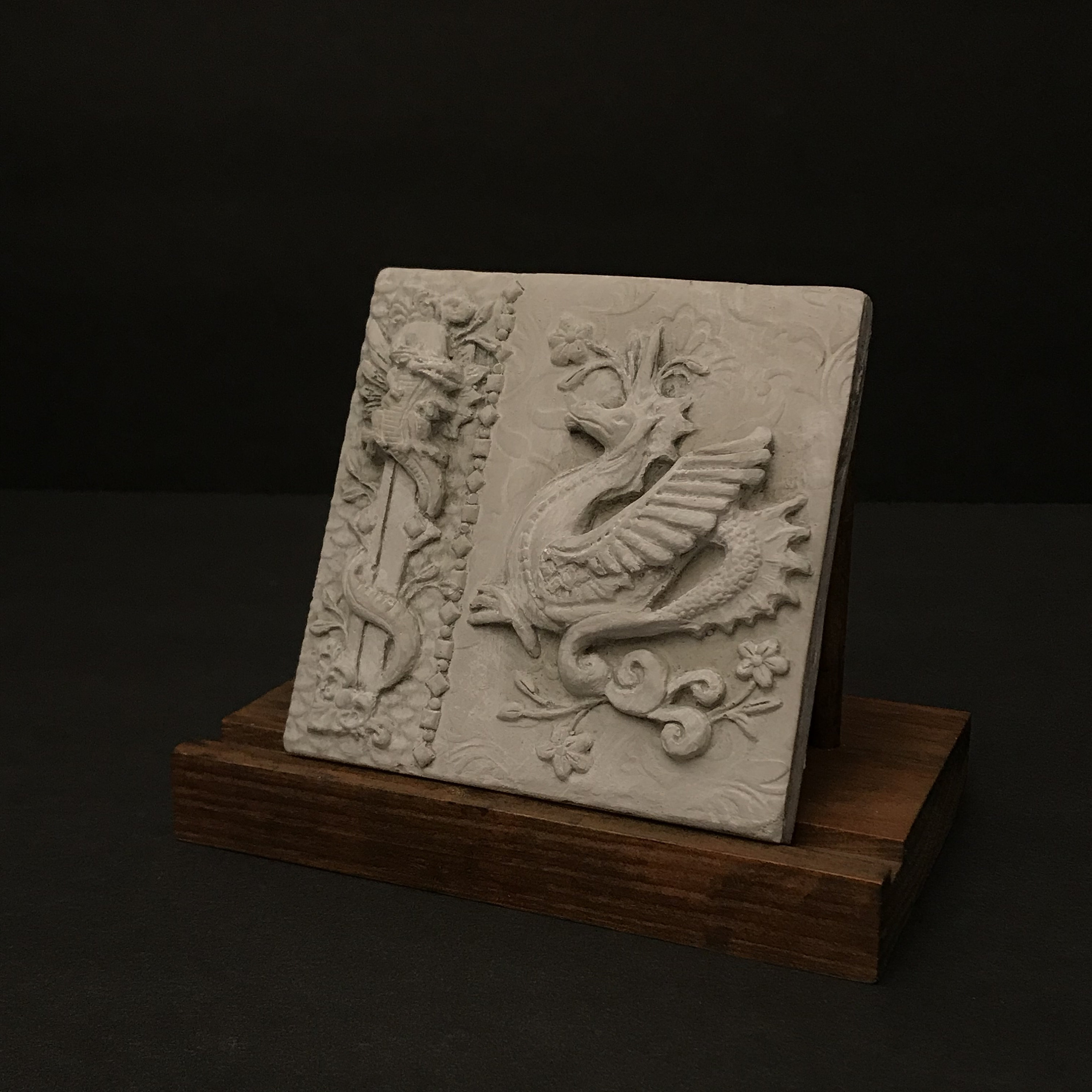Dragon Folly Tile 4.25x 4.25 Tile Concrete Tile - Etsy