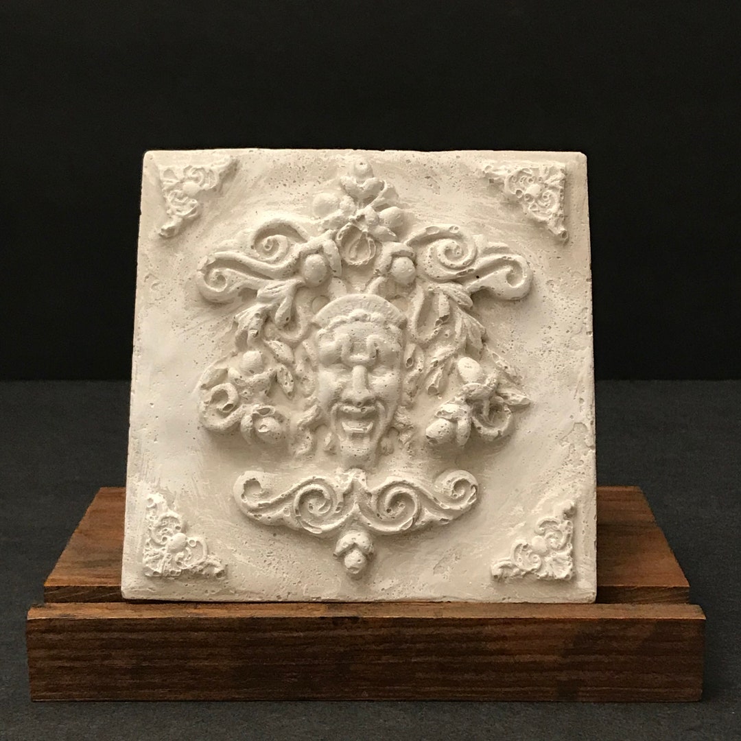 Court Jester Tile, 4.25x 4.25 Tile, Concrete Tile, Relief Sculpture ...