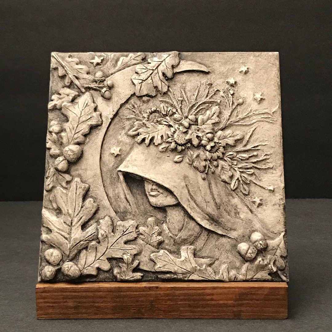 Fall Cloak Tile, 6"x 6" Tile, Concrete Tile, Relief Sculpture ...