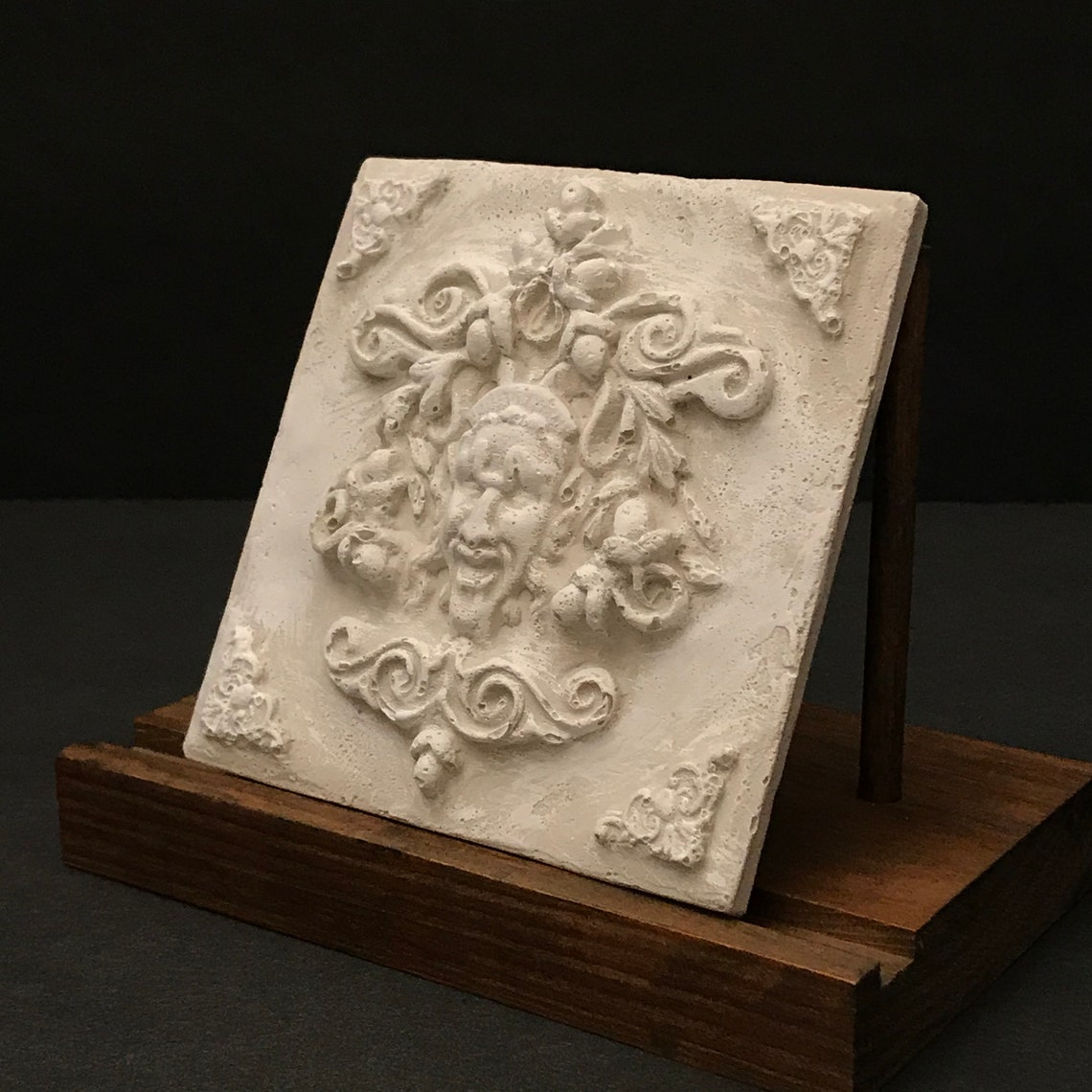 Court Jester Tile, 4.25"x 4.25" Tile, Concrete Tile, Relief Sculpture ...