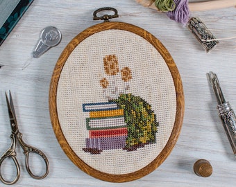 Bookstack Cross Stitch - Etsy