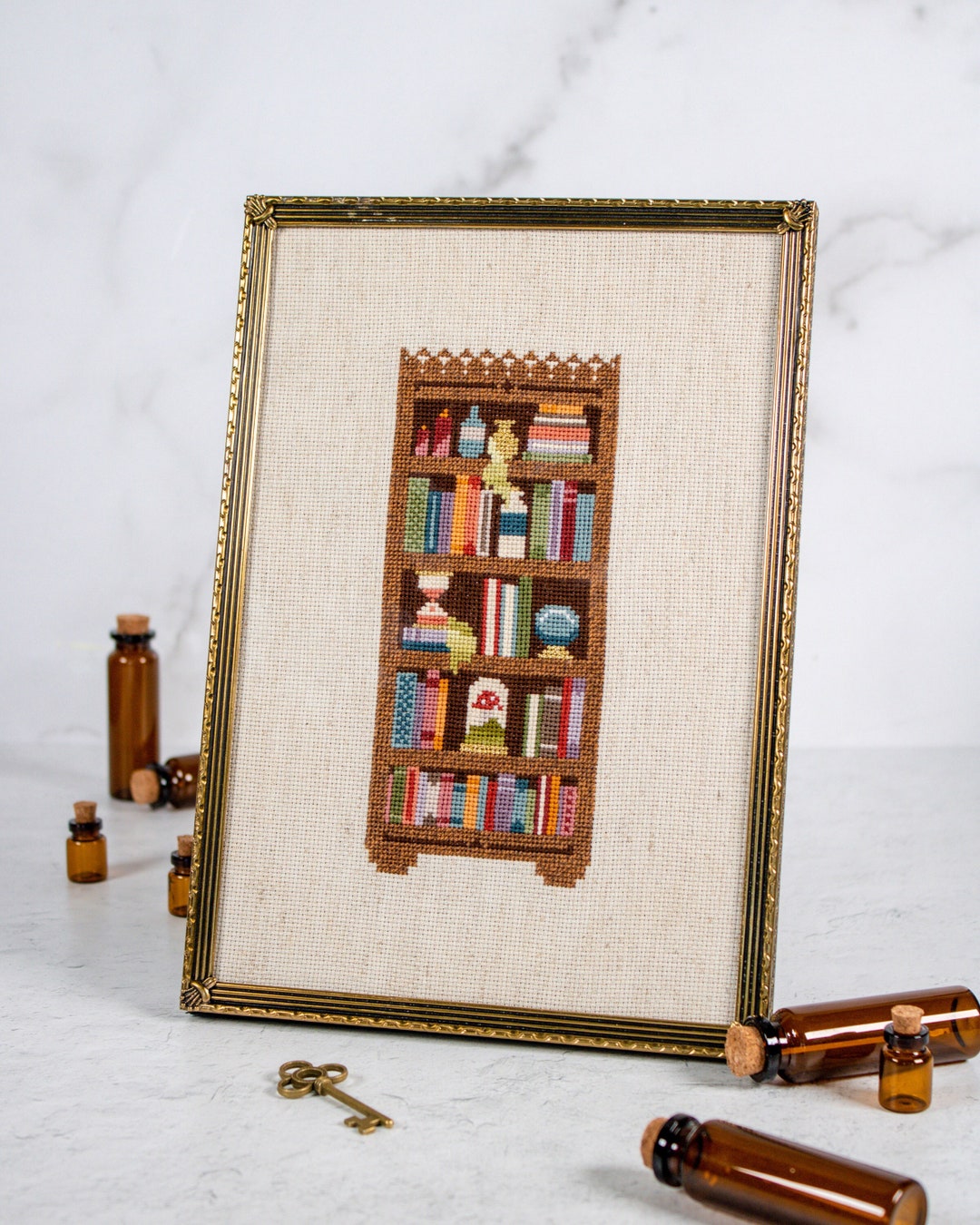 Gothic Bookcase Cross Stitch Pattern PDF - Etsy