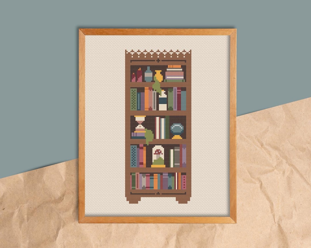 Gothic Bookcase Cross Stitch Pattern PDF - Etsy
