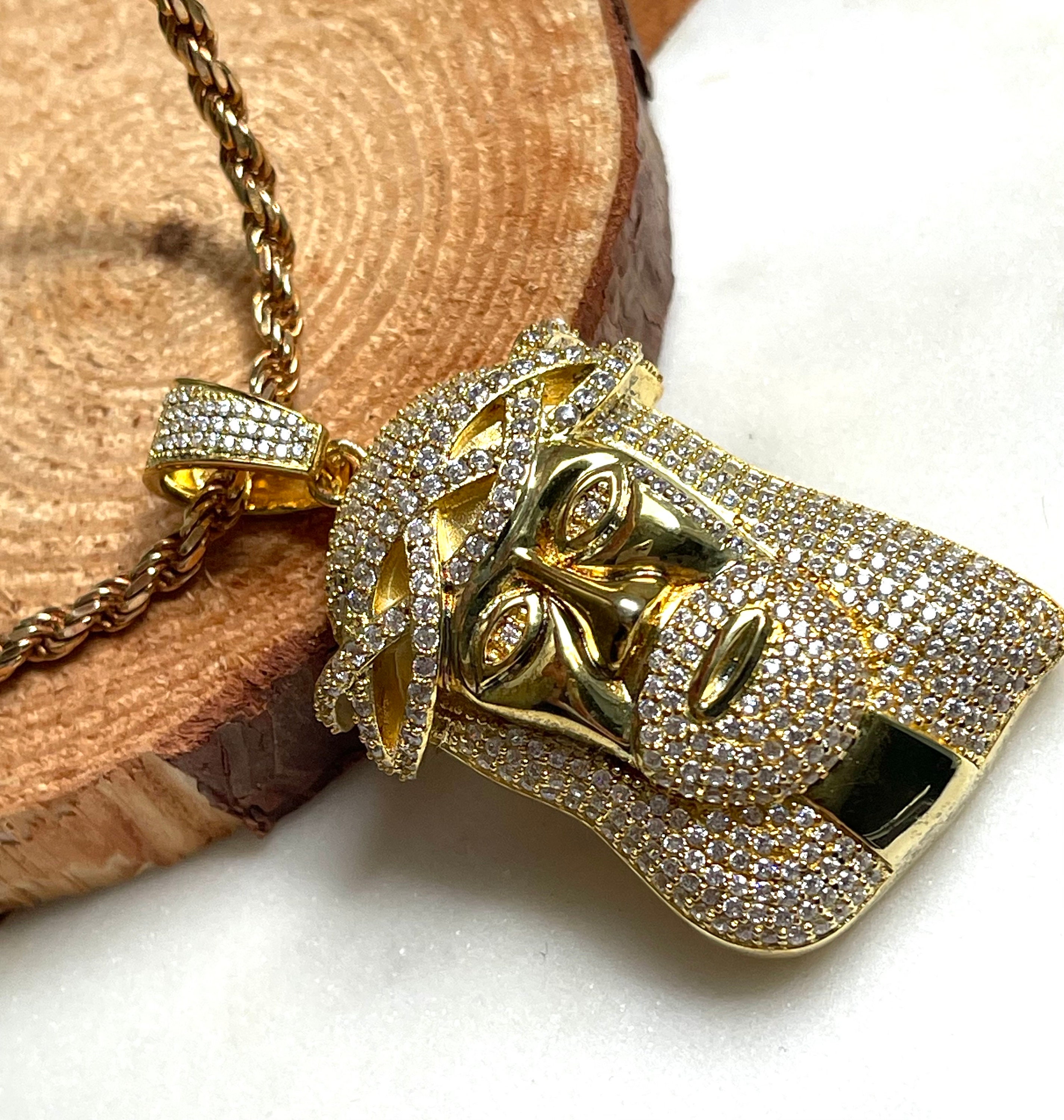 925 Sterling Silver Jesus Head / Jesus Christ Medallion / Jesus ...