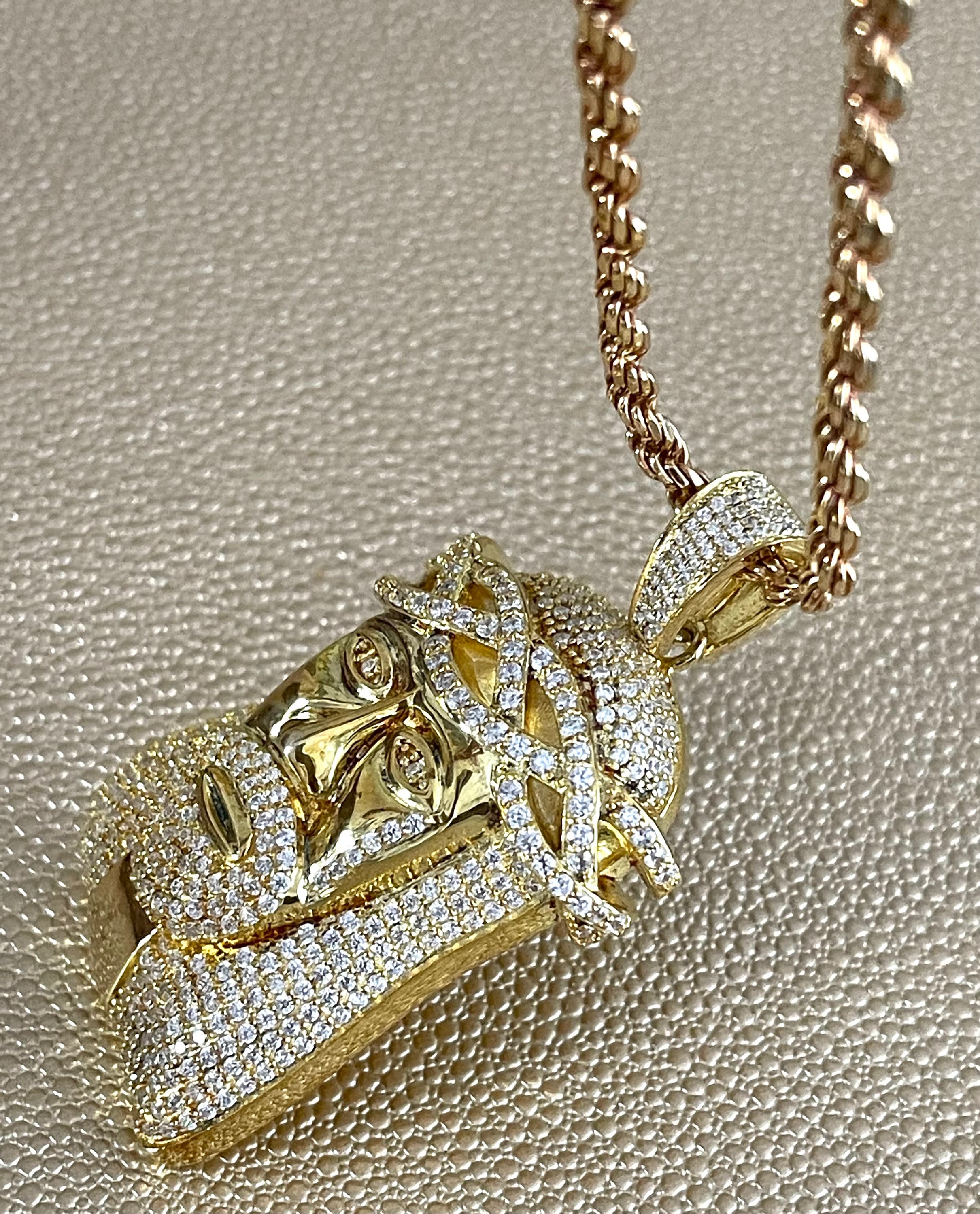 925 Sterling Silver Jesus Head / Jesus Christ Medallion / Jesus ...