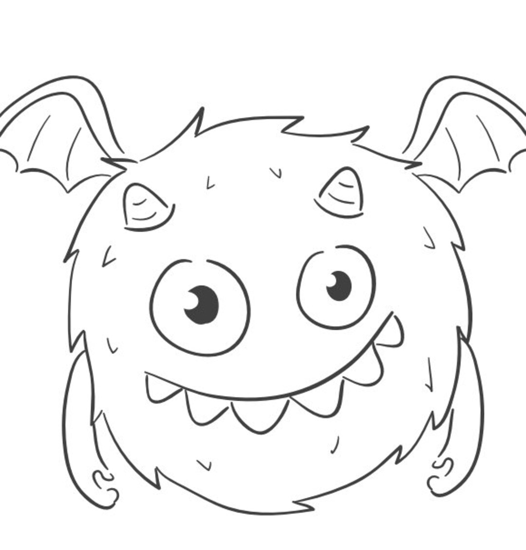 Kids PRINTABLE INSTANT DOWNLOAD Monster Halloween Coloring Book ...
