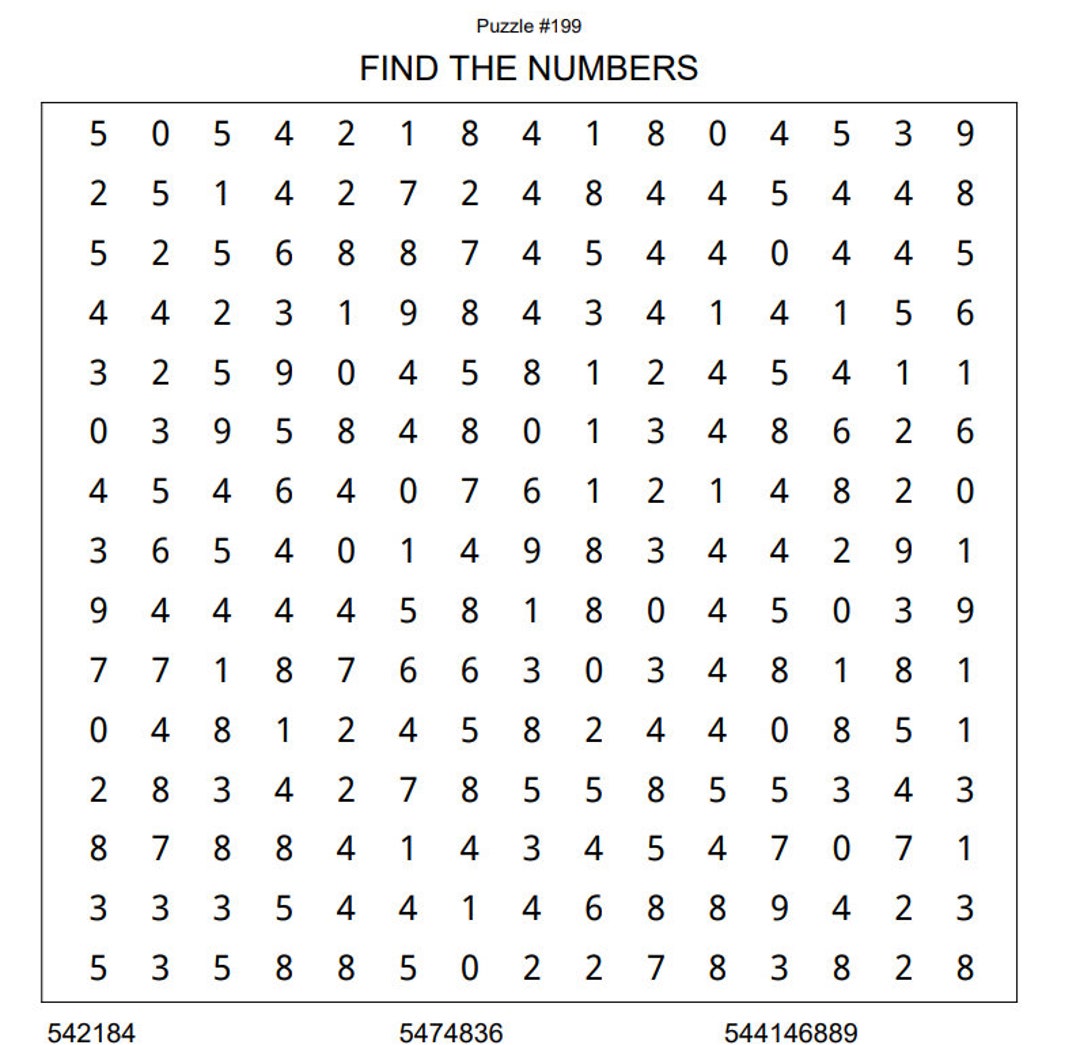 Dive Into a Numbers Odyssey: the ULTIMATE Kid's 250-page Number Search ...