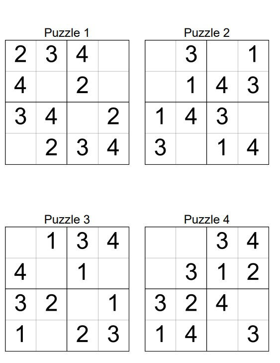 Kids' PRINTABLE Sudoku Puzzles (INSTANT DOWNLOAD) - Etsy