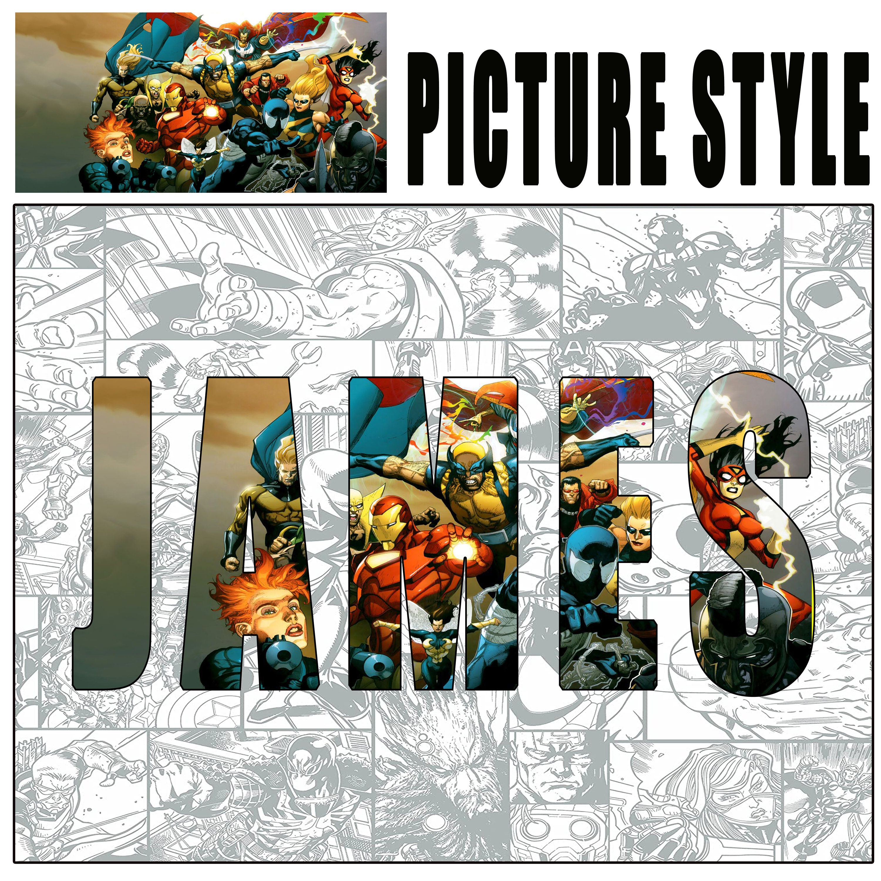 Personalised NAME Word Art Print Superhero Character Posters Avenger ...