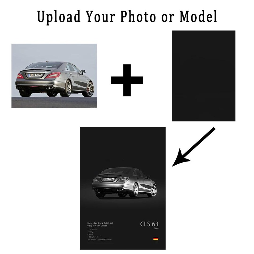 Custom Digital Car Poster – Mercedes-benz CLS 63 AMG Art | Personalized ...