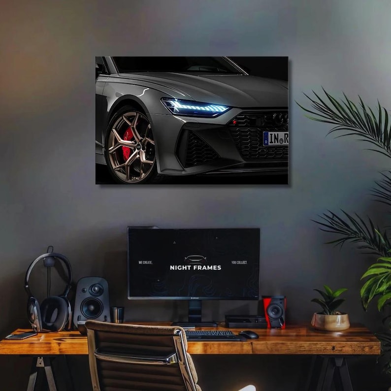 Supercar LED Wall Art - Backlit Canvas Print - Modern Sports Car Decor ...