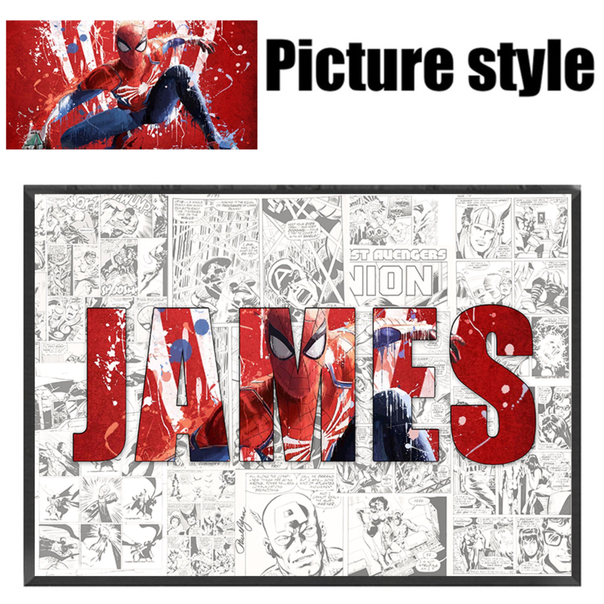 Custom Superhero Name Print, Personalized Superhero Artwork, Superhero ...