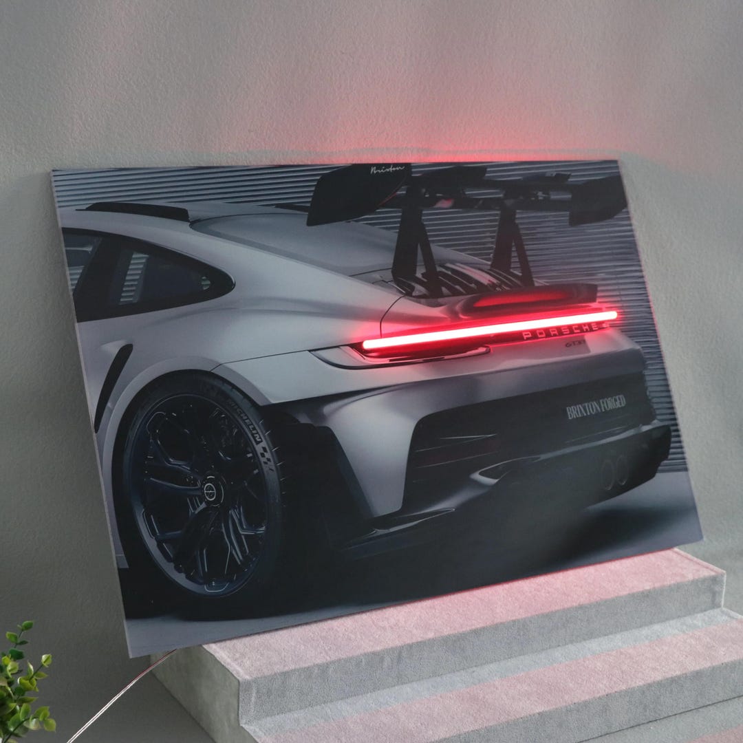 Supercar LED Wall Art - Backlit Canvas Print - Modern Sports Car Decor ...