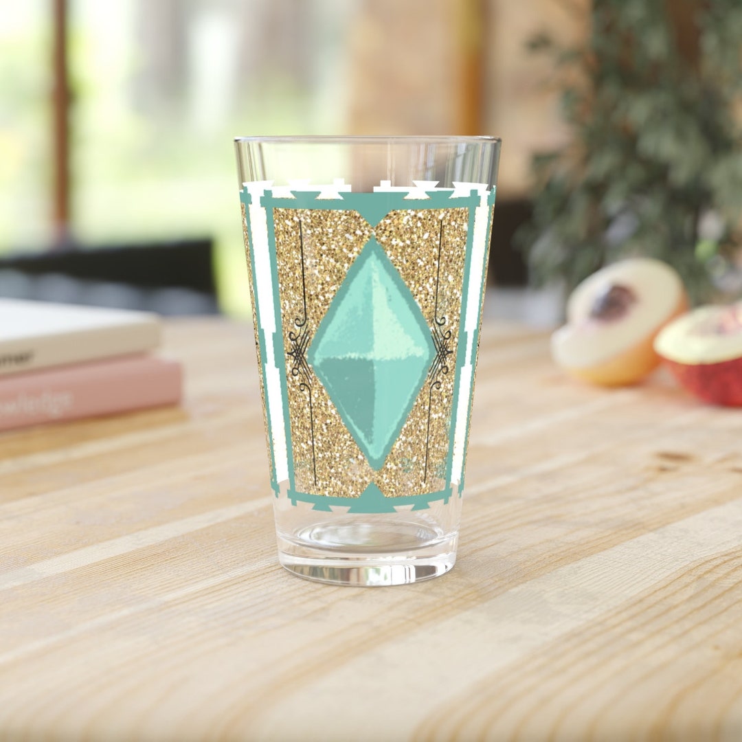 Diamond Design Mid Century Modern Vintage Inspired Glassware, Vintage ...