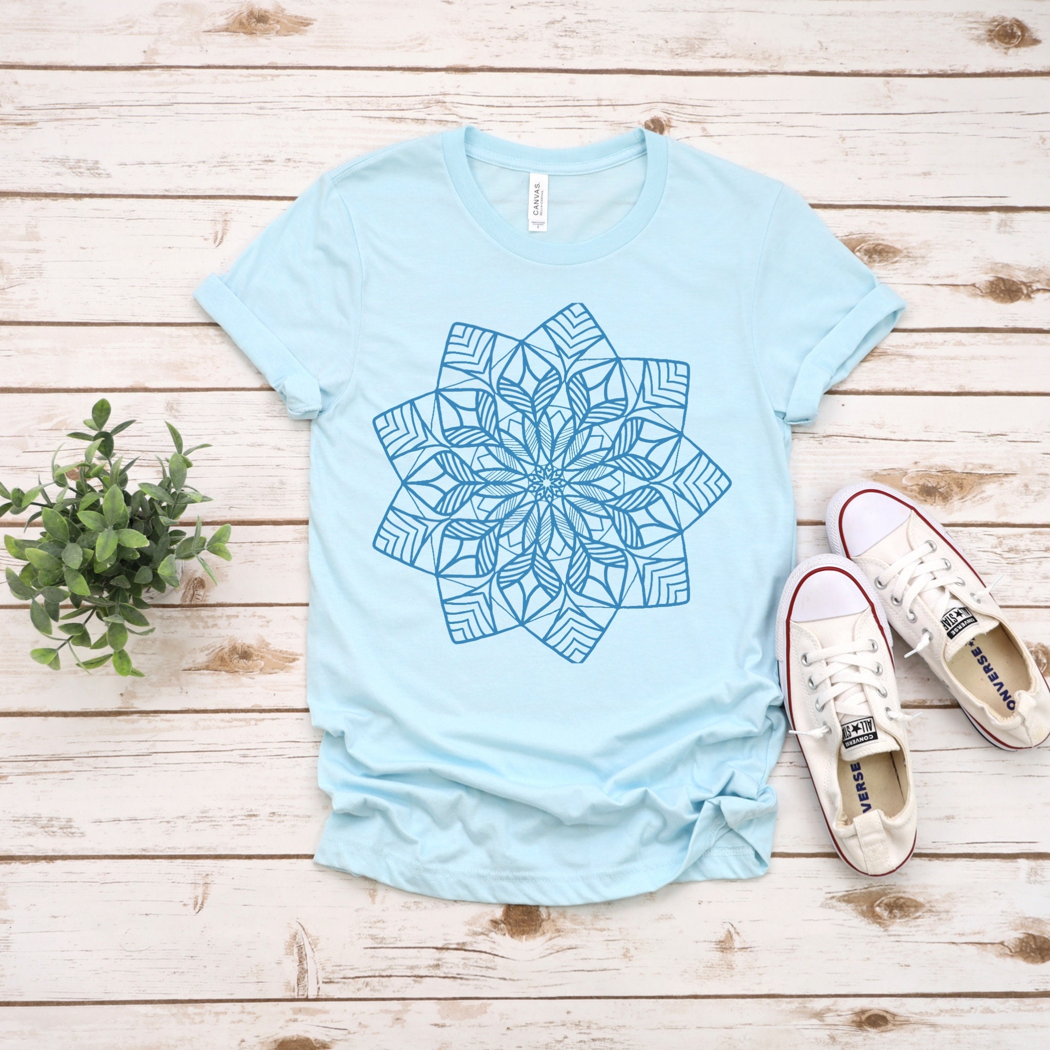 Mandala T-shirt for Women Mandala Graphic Tee Mandala Shirt | Etsy