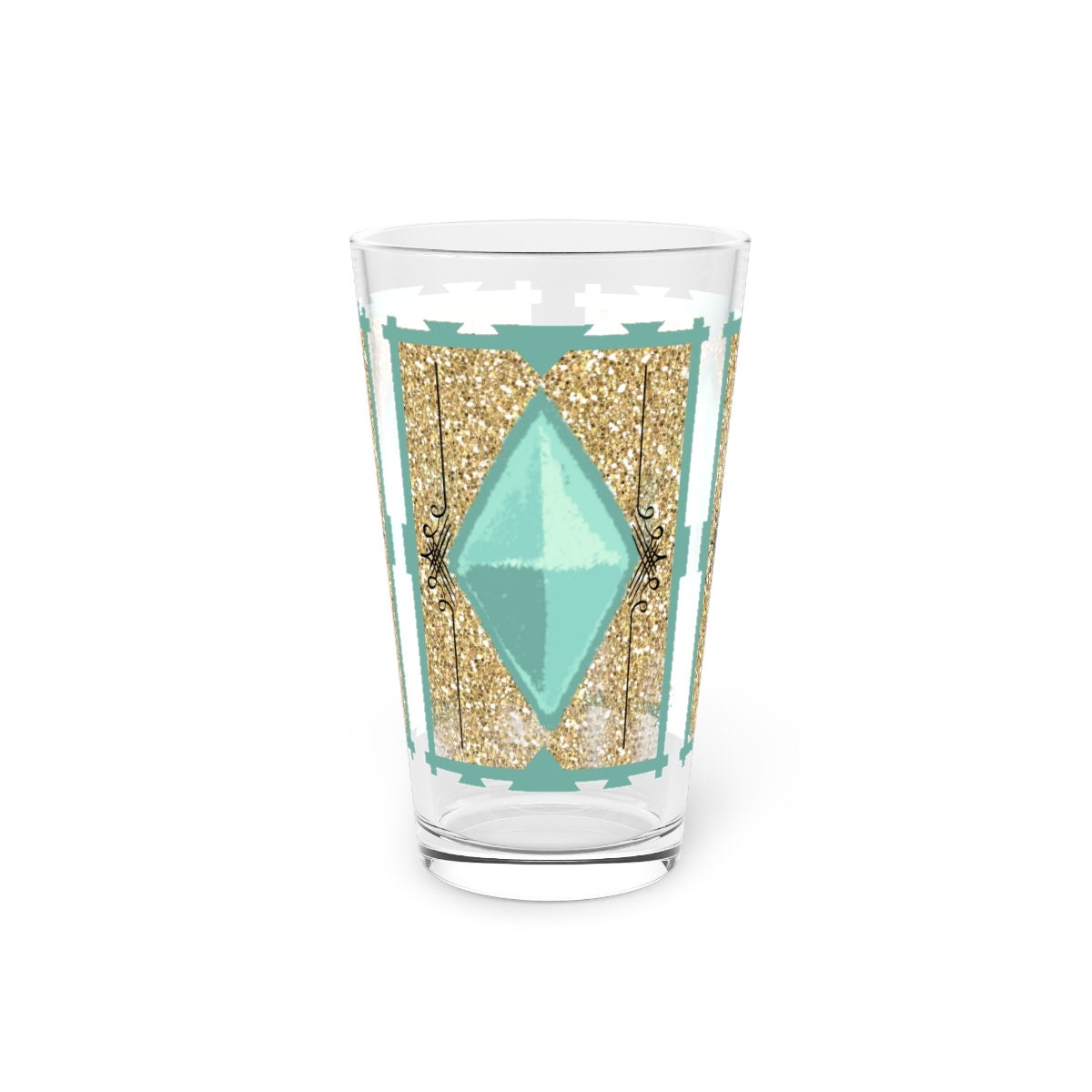 Diamond Design Mid Century Modern Vintage Inspired Glassware, Vintage ...