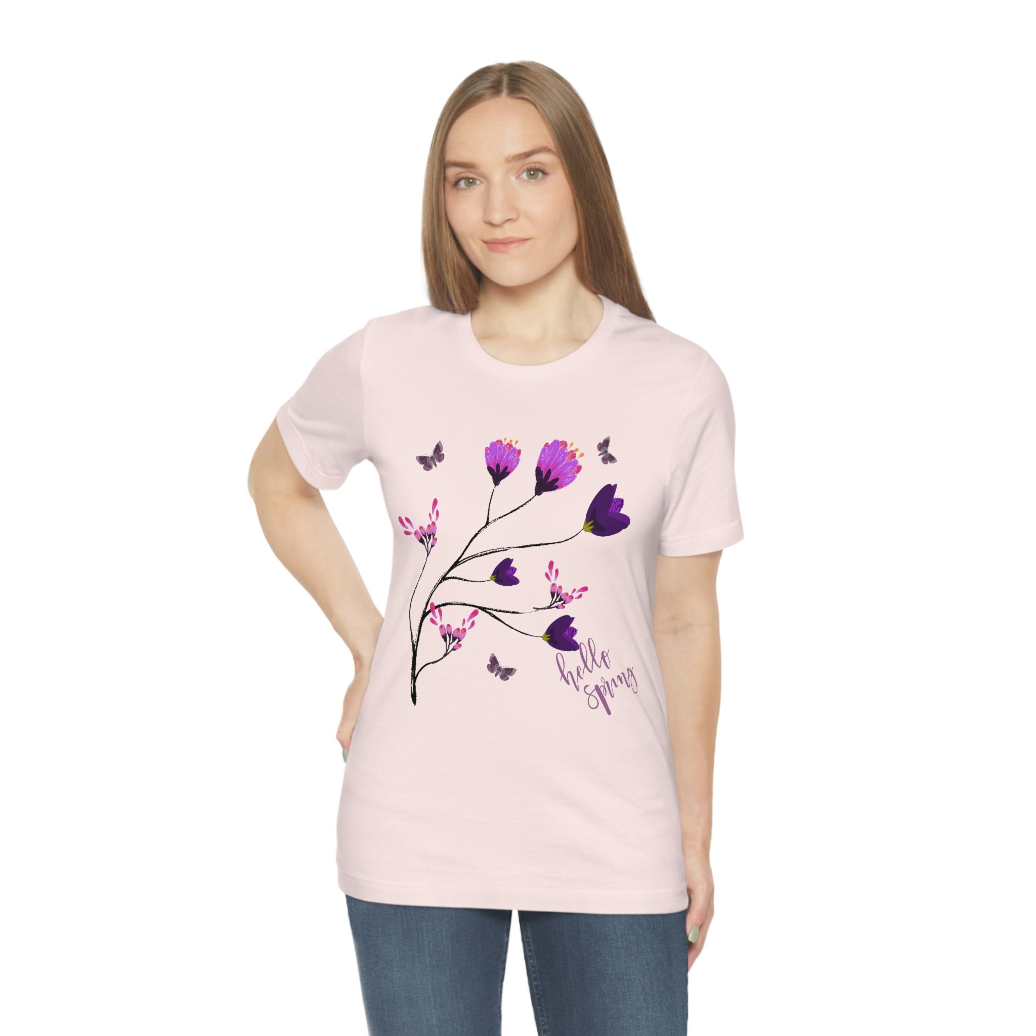 Spring Flowers T-Shirt, Flowers Shirt, Floral Tee Shirt, Flower Shirt ...