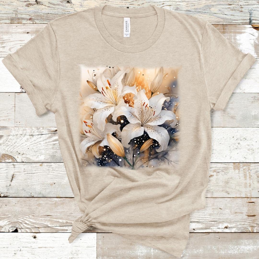 White Tiger Lily in Delicate, Feminine Watercolor Style, Women's Gift ...