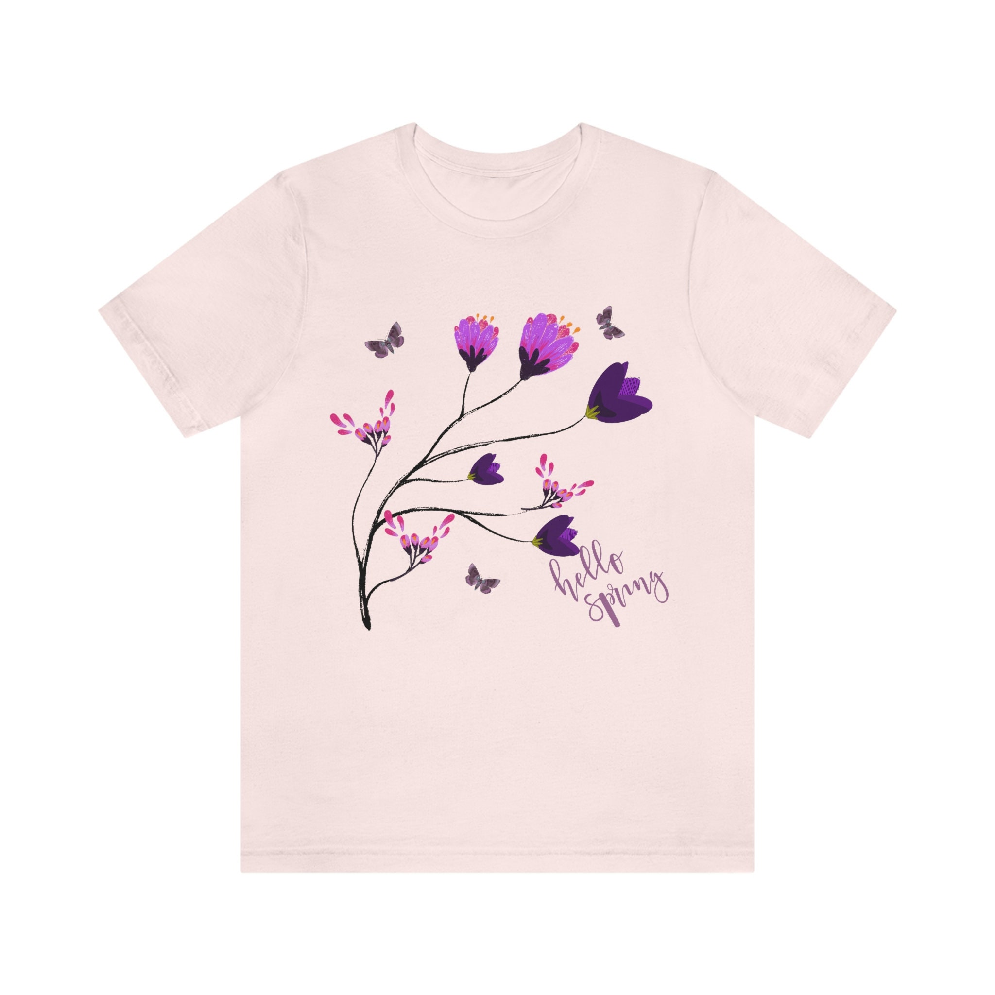 Spring Flowers T-Shirt, Flowers Shirt, Floral Tee Shirt, Flower Shirt ...