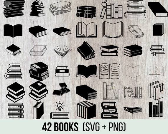 Books SVG Book Pile Png - Etsy