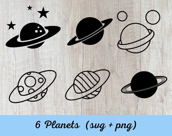 Saturn Planet, Picture, Silhouette, Svg, Png, Eps, Dxf, Digital Cricut ...