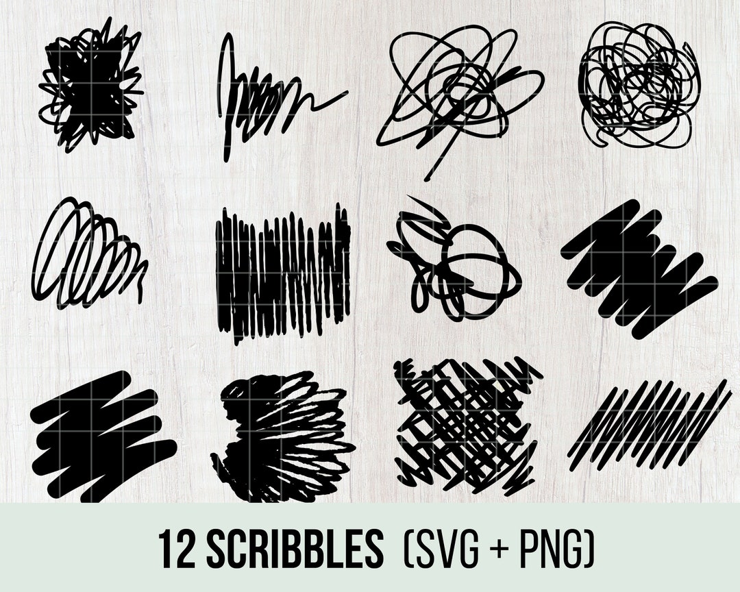Hand Drawn Scribble Clipart, Doodle, Commercial Use, Digital Download ...