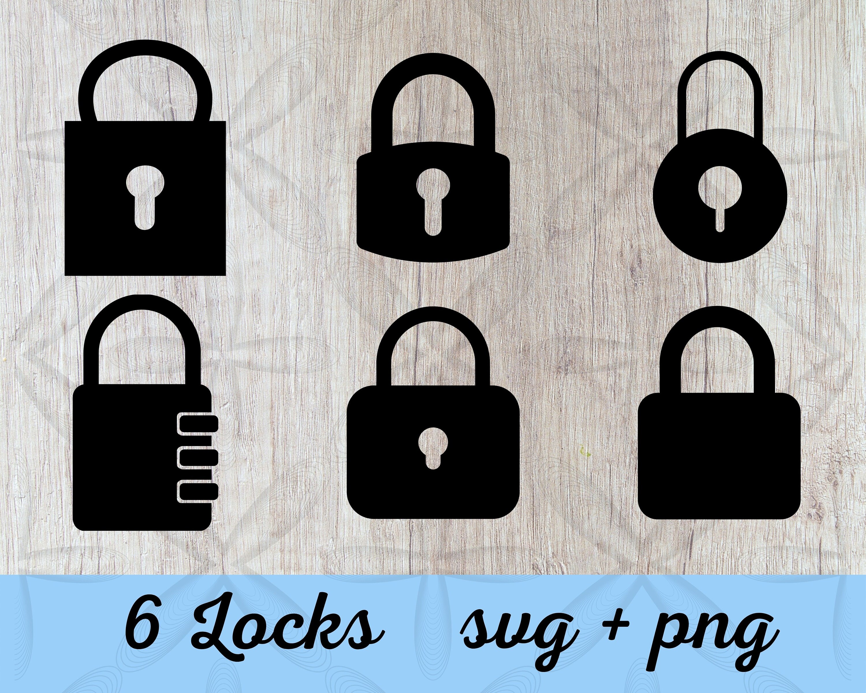 Lock Icons SVG, Padlock SVG Instant Download / Vinyl Craft Cutting File ...