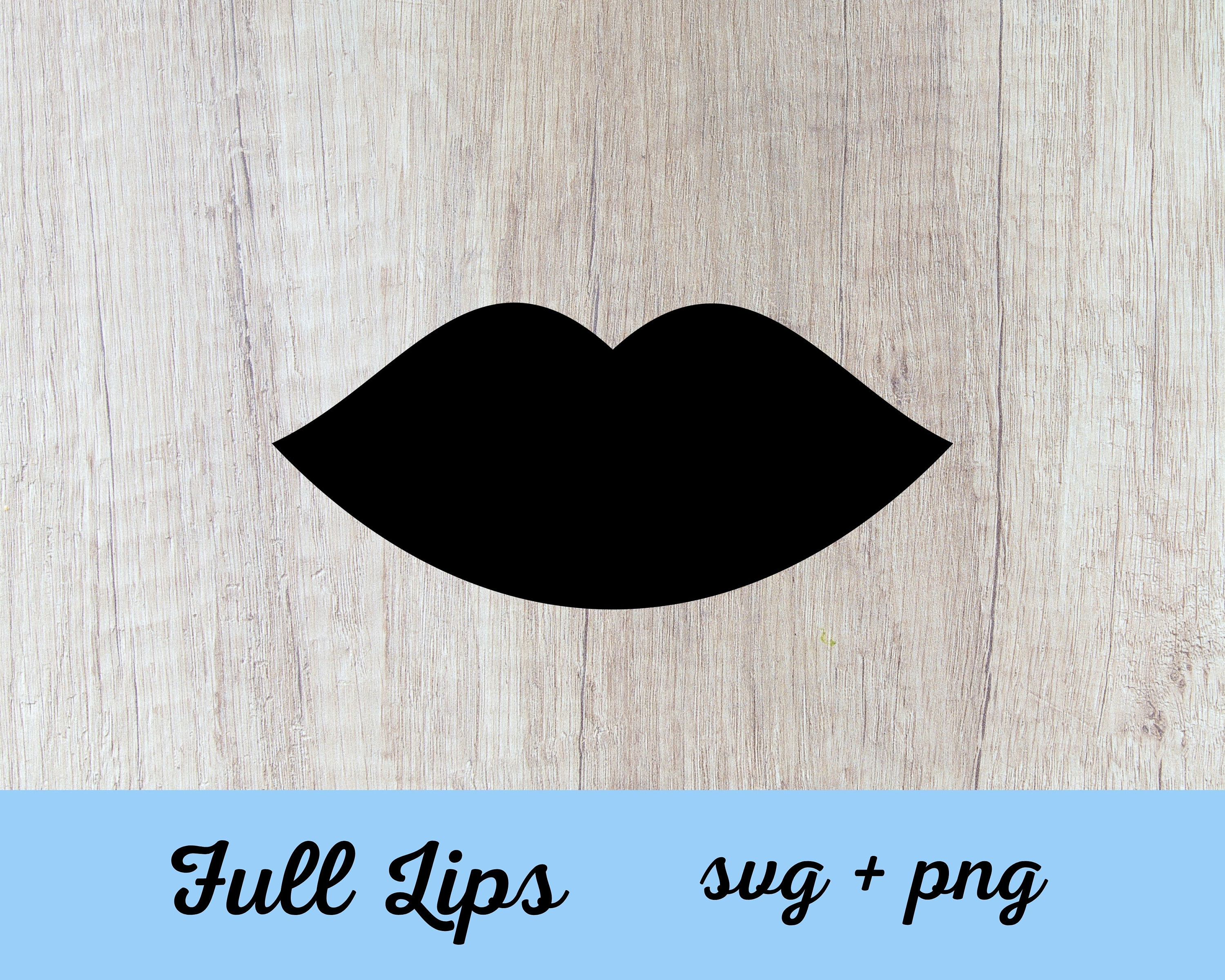 Full Lips SVG, Lips PNG, Lips Clip Art, Lips Outline - Etsy