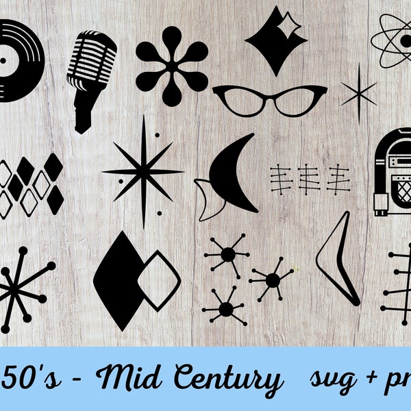 Mid Century Svg - Etsy