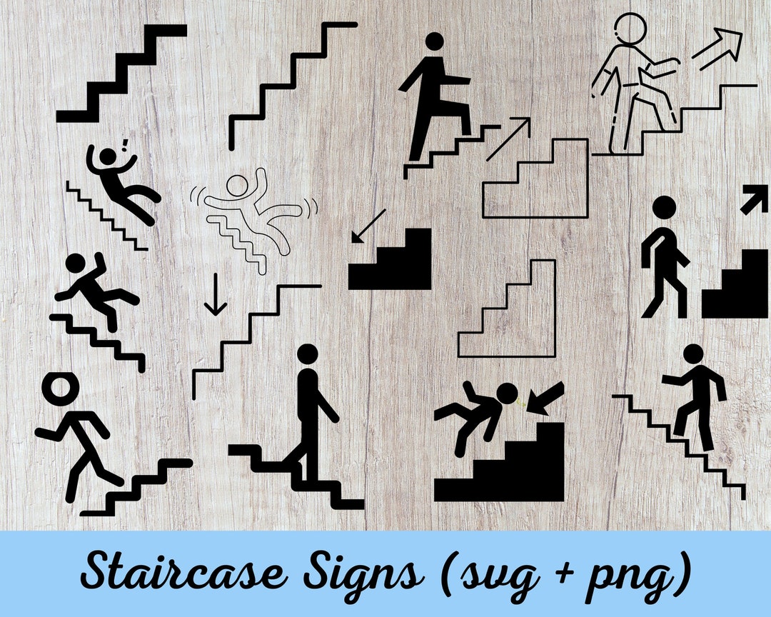 Stairs Svg, Staircase Svg, Walking Stairs Svg Bundle, Stairs Fall Svg ...
