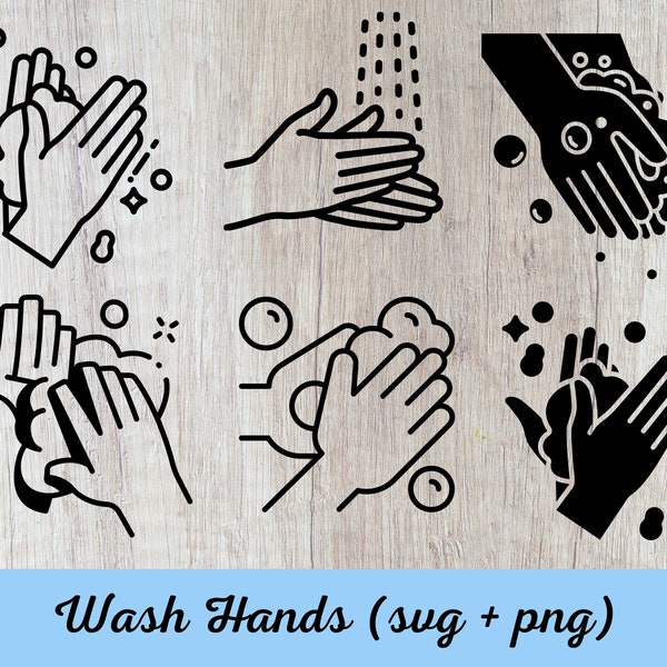 Wash Hands Clipart - Etsy