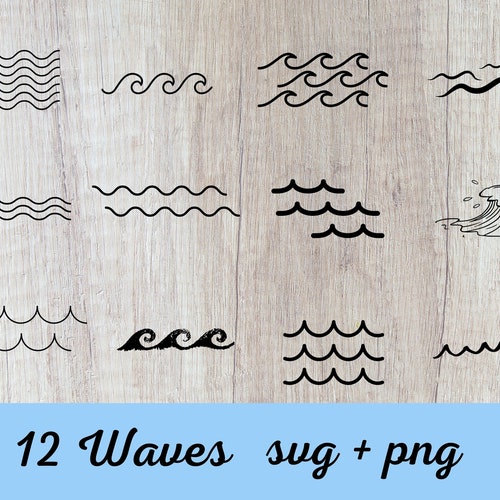 Wave Svg Bundle Waves Svg Waves Silhouette Wave Vector - Etsy