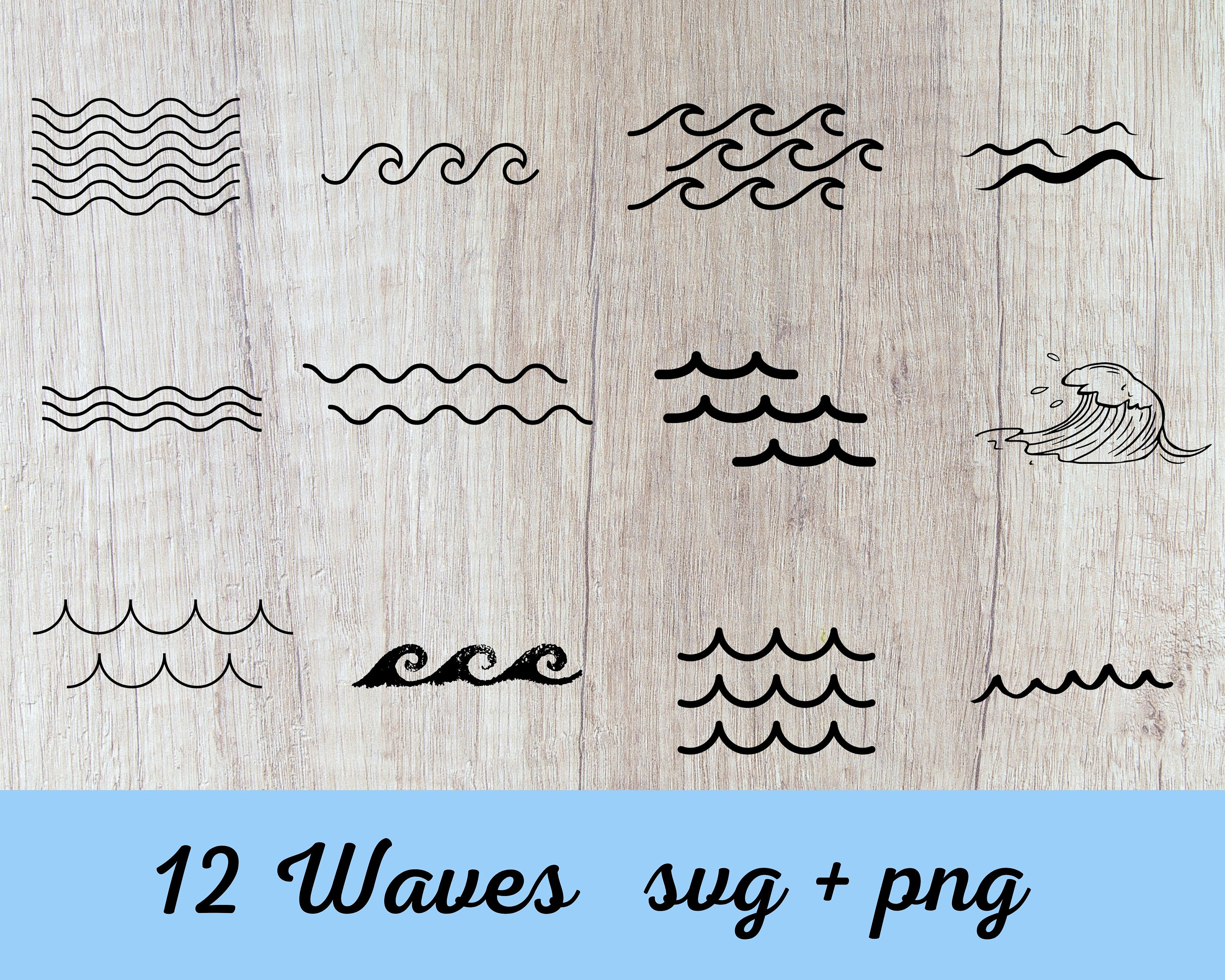 Wave Svg Waves Svg Wave Svg Bundle Beach Svg Ocean Svg - Etsy UK