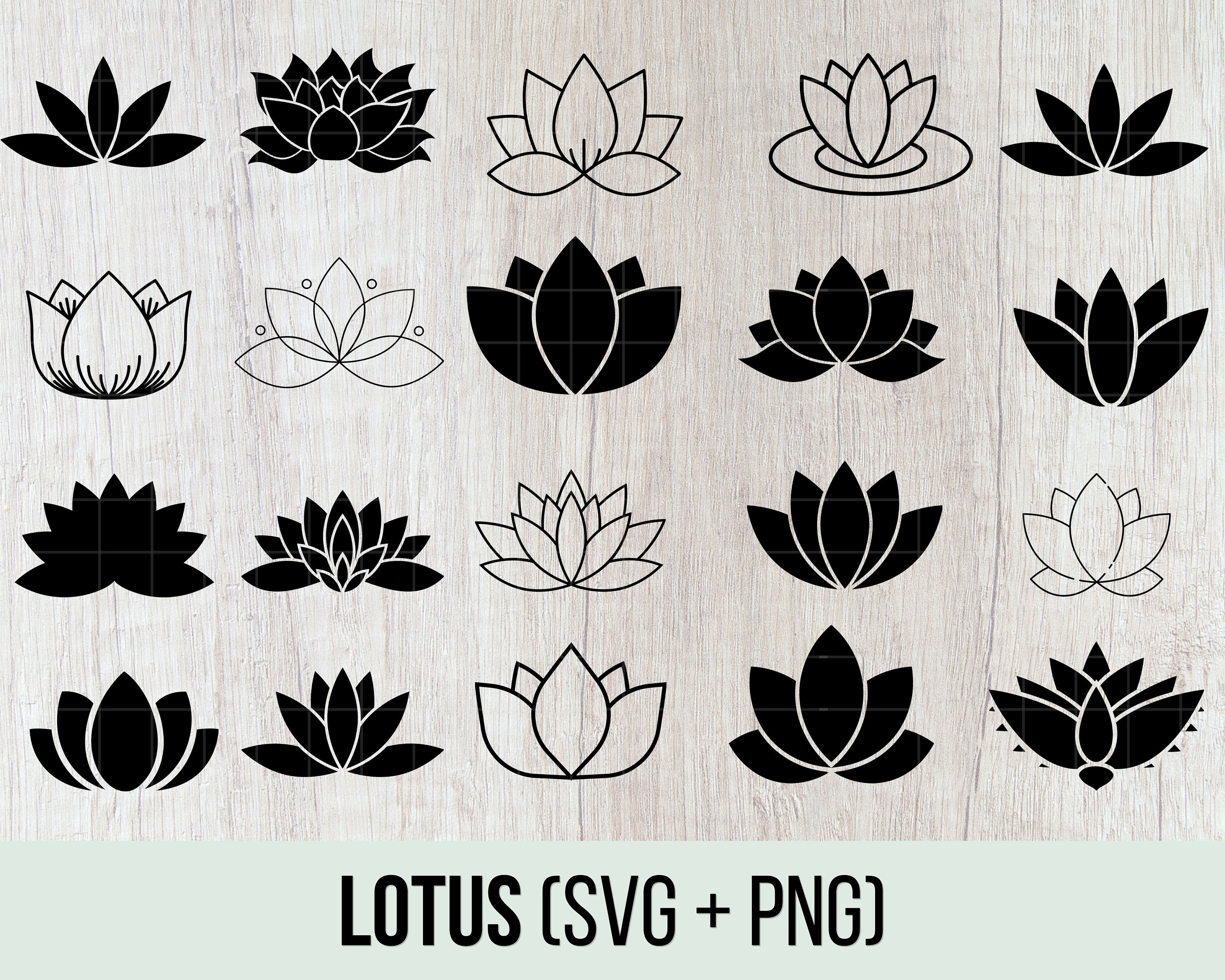 Lotus Flower Silhouette Vector