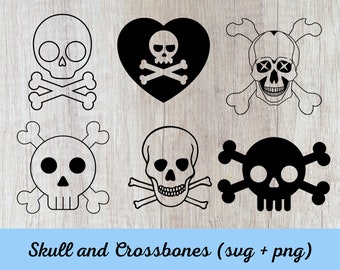 Skull & Cross Bones Cutting File SVG EPS DXF - Etsy